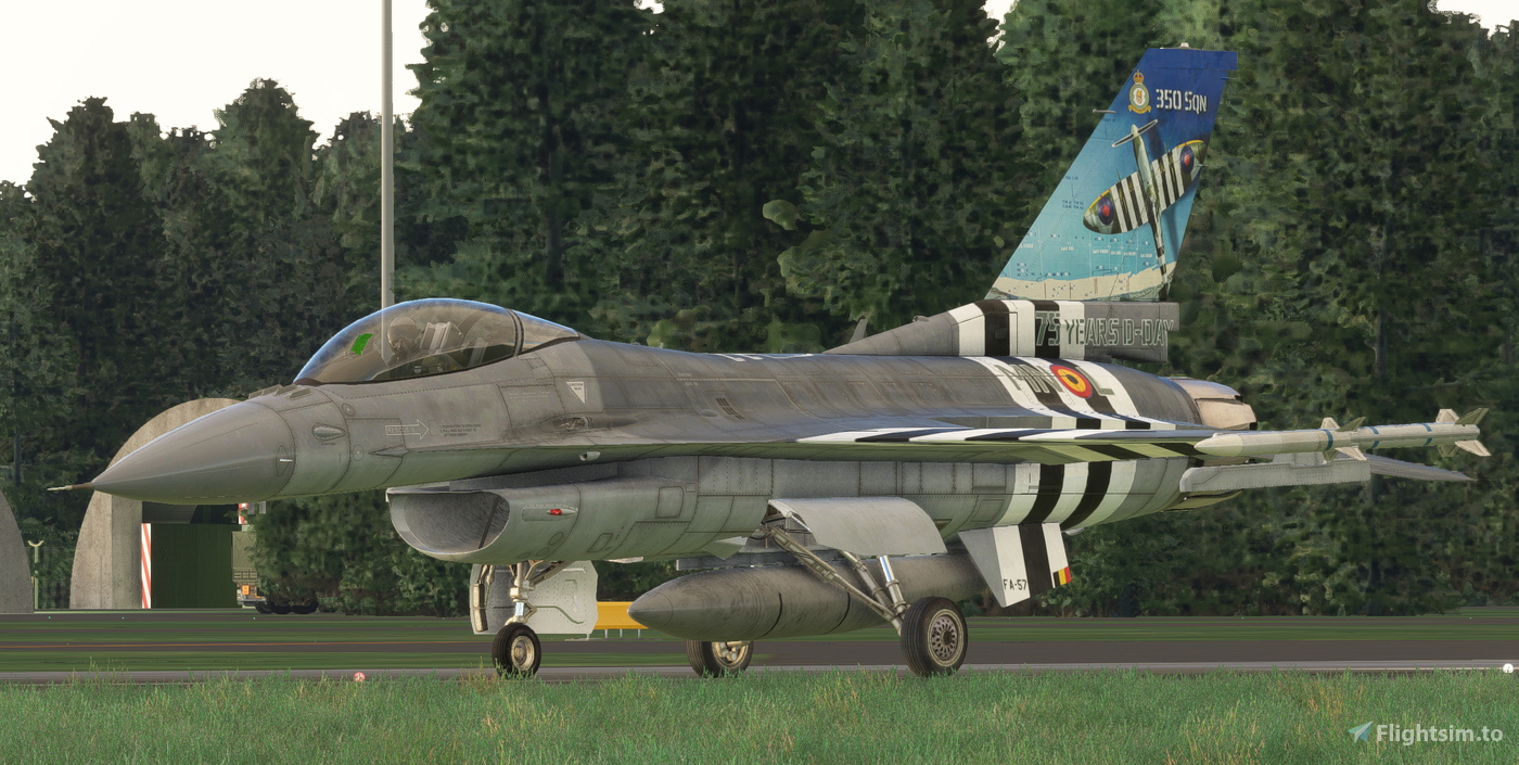 BAF F16 FA-57, FA-124 D-DAY Special Paint のために Microsoft Flight Simulator | MSFS
