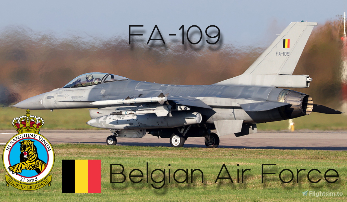 Belgian Air Force F-16C FA-109 for Microsoft Flight Simulator | MSFS
