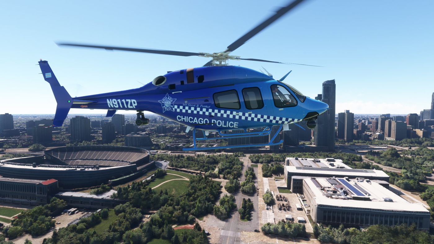 Bell 429, N911ZP, Chicago Police Department, USA 对于 Microsoft Flight ...