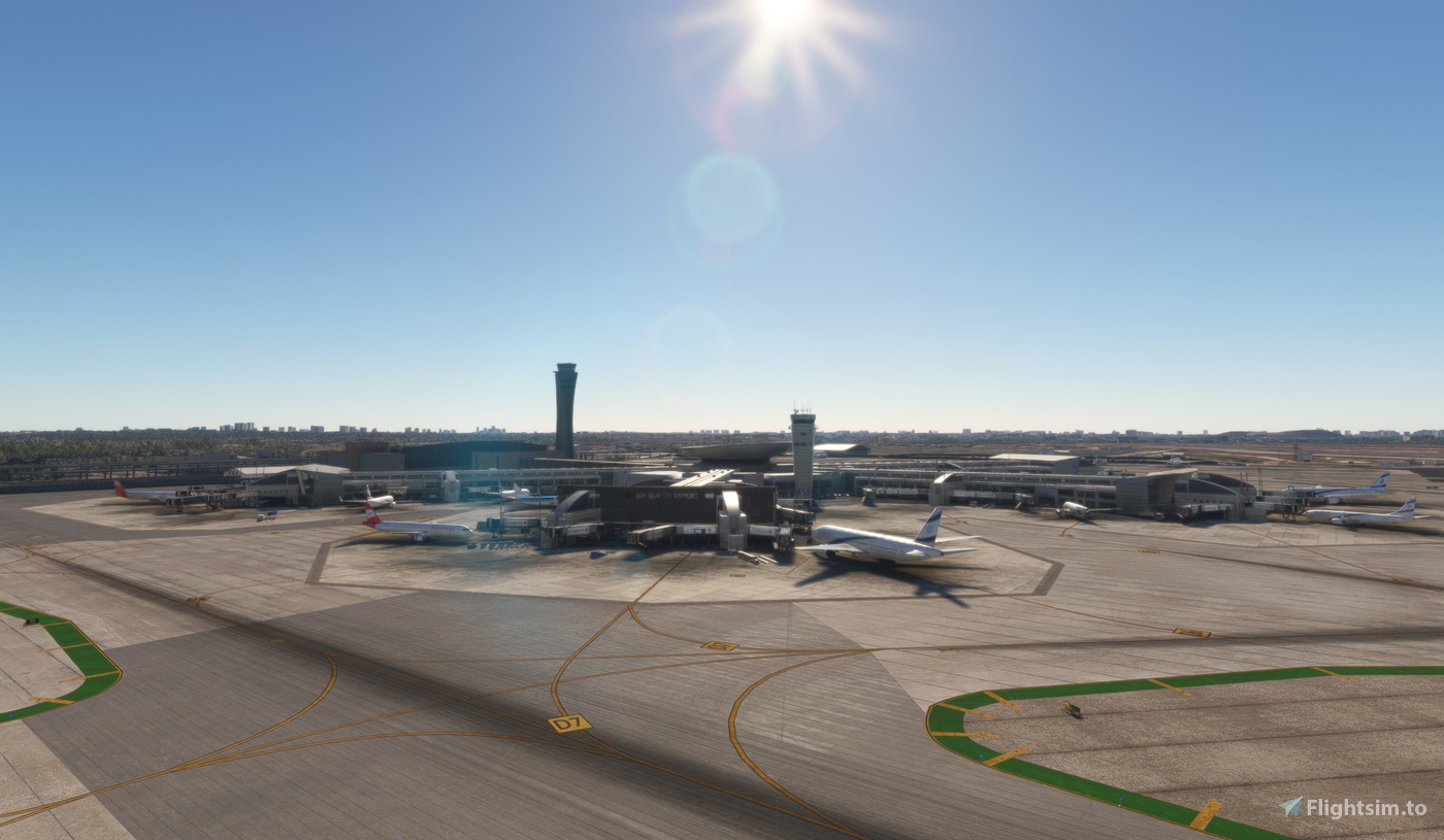 LLBG Ben Gurion Airport - FSLTL Static Aircraft for Microsoft Flight ...