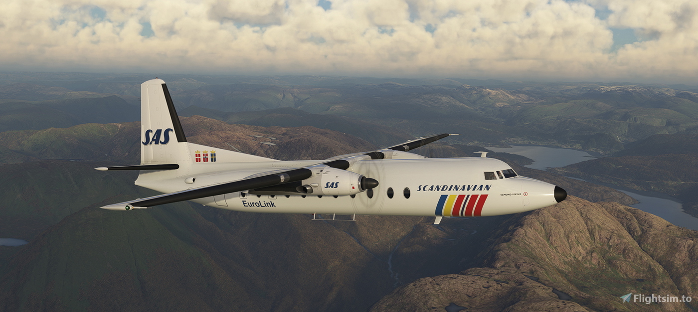 Bgt. Fokker F27-500 SAS LN-RNZ for Microsoft Flight Simulator | MSFS