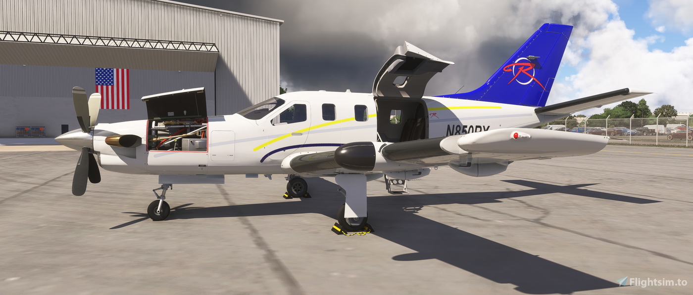 BlackSquare TBM 850 N850RX Rectrix Livery für Microsoft Flight Simulator | MSFS