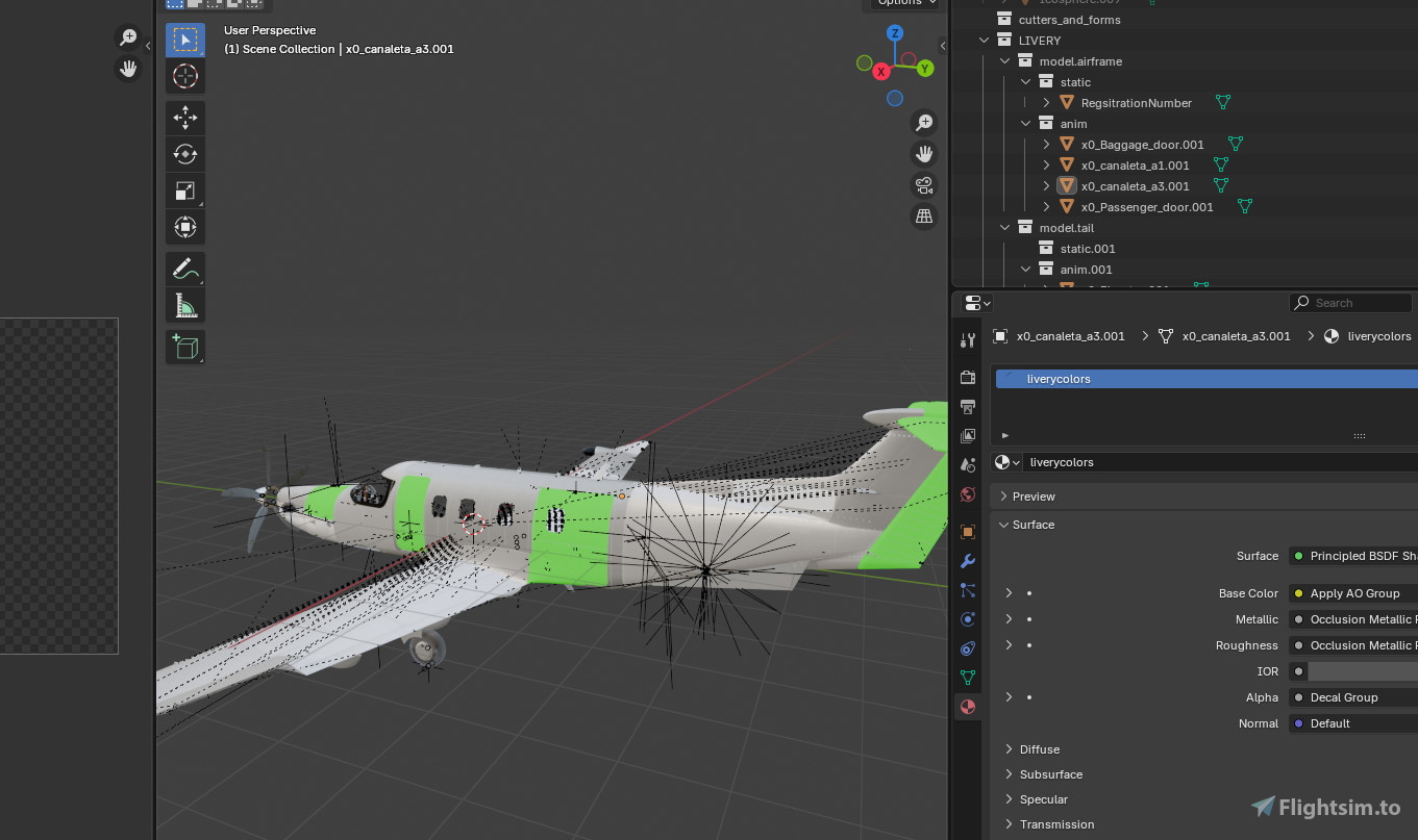Blender paintkit - PC-12NGX for Microsoft Flight Simulator | MSFS