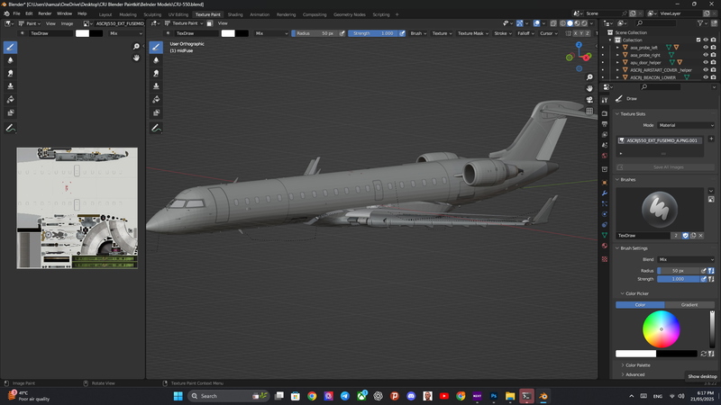 Blender Paintkit for CRJ V2 对于 Microsoft Flight Simulator | MSFS