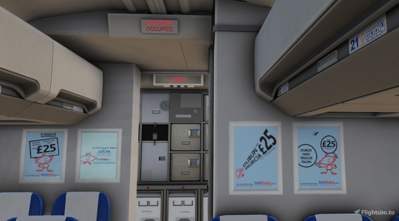 BMI Baby - CSS 737-500 - G-BVKB & G-BVZE + Cabin 对于 Microsoft Flight ...