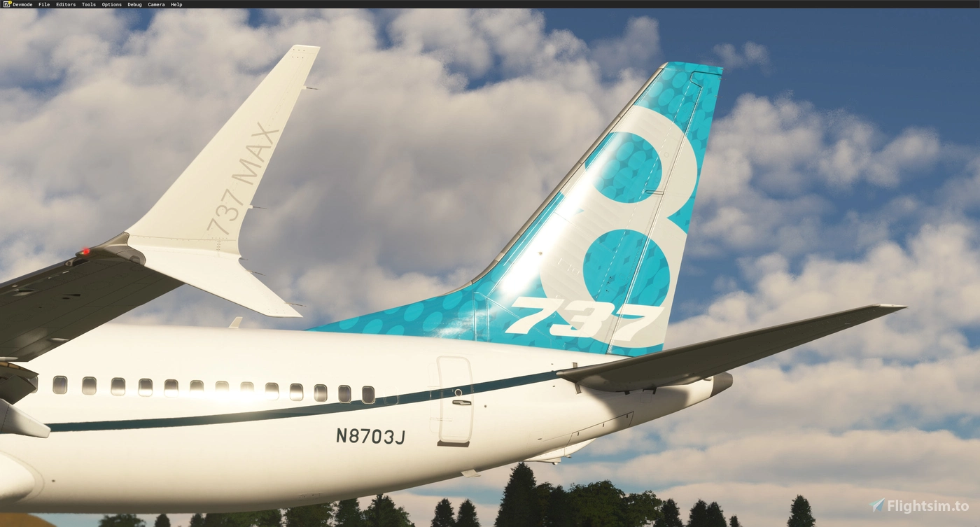 Boeing 737 MAX 8 " Boeing House Livery" N8703J for Microsoft Flight Simulator | MSFS