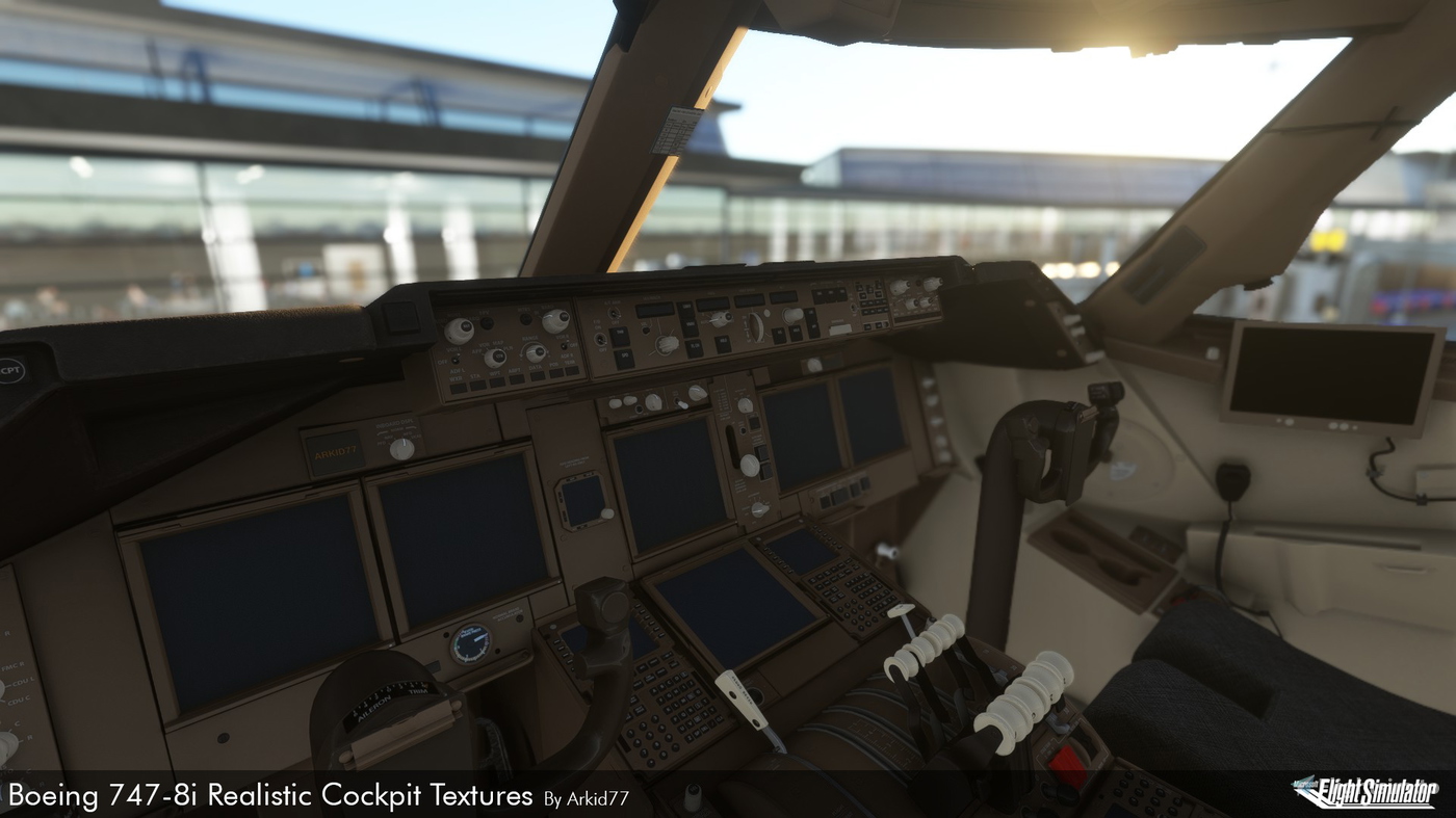 Boeing 747-8i Realistic Cockpit Textures for Microsoft Flight Simulator ...