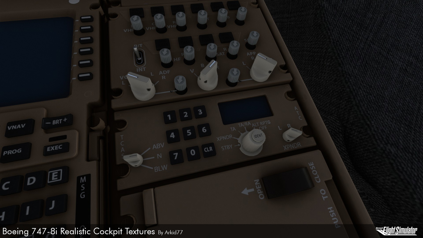 Boeing 747-8 Realistic Cockpit Textures for Microsoft Flight Simulator ...