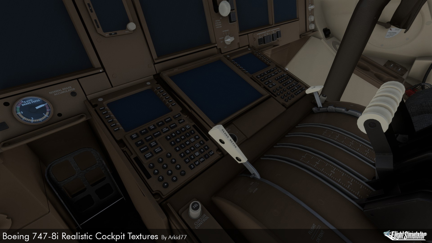 Boeing 747-8 Realistic Cockpit Textures for Microsoft Flight Simulator ...