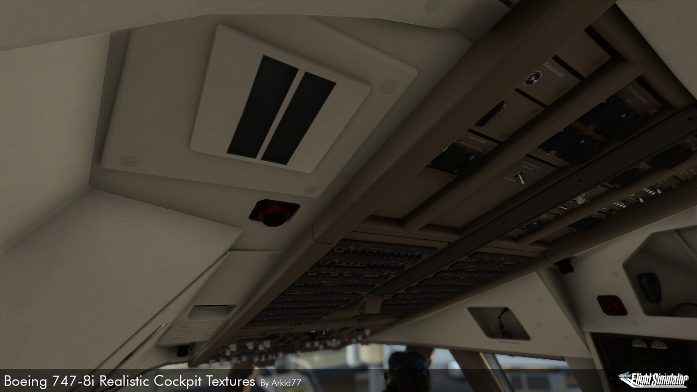 Boeing 747-8 Realistic Cockpit Textures for Microsoft Flight Simulator ...
