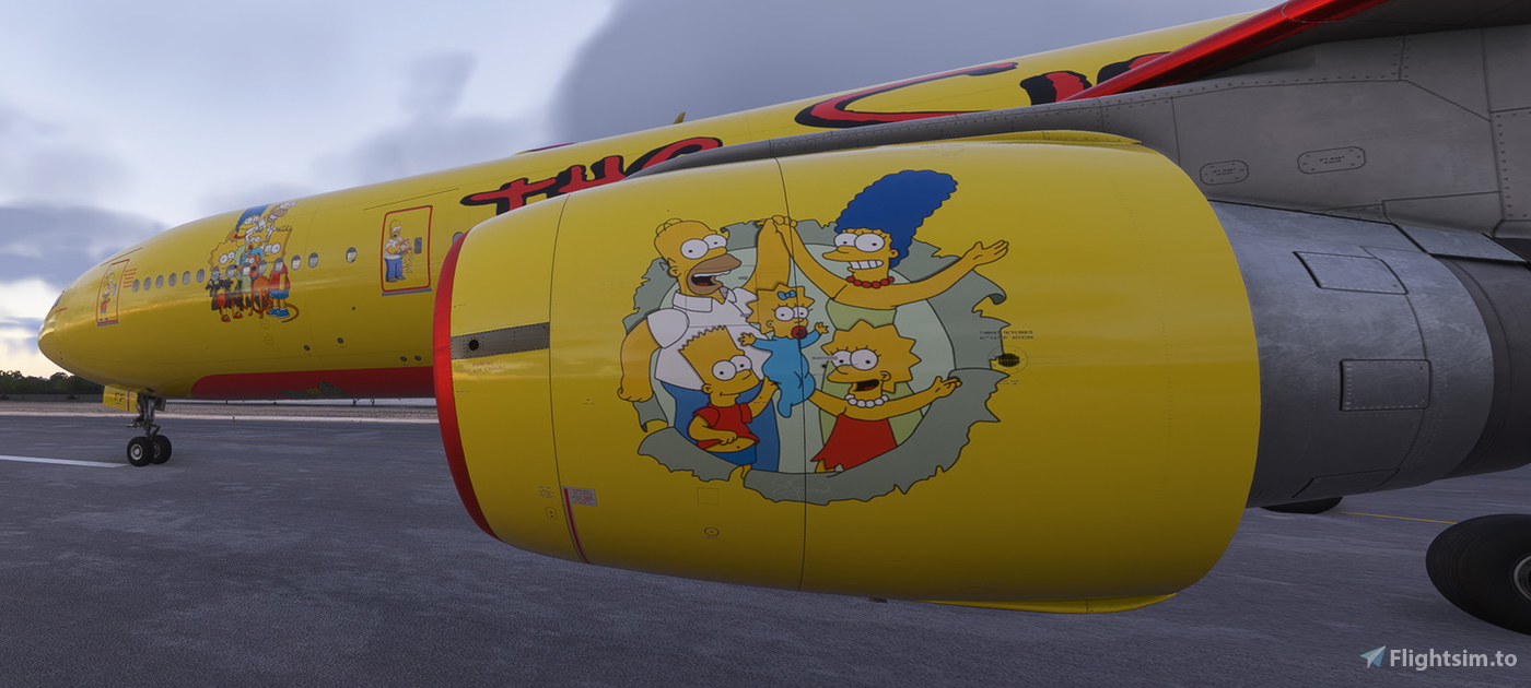 Boeing 777-200ER Simpsons dla Microsoft Flight Simulator | MSFS