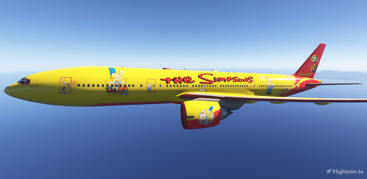 Boeing 777-200ER Simpsons for Microsoft Flight Simulator | MSFS