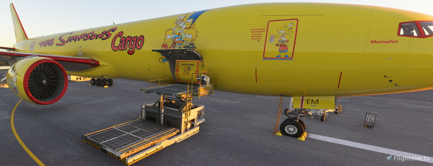 Boeing 777F The Simpsons for Microsoft Flight Simulator | MSFS