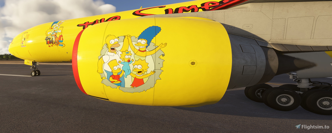 Boeing 777F The Simpsons のために Microsoft Flight Simulator | MSFS