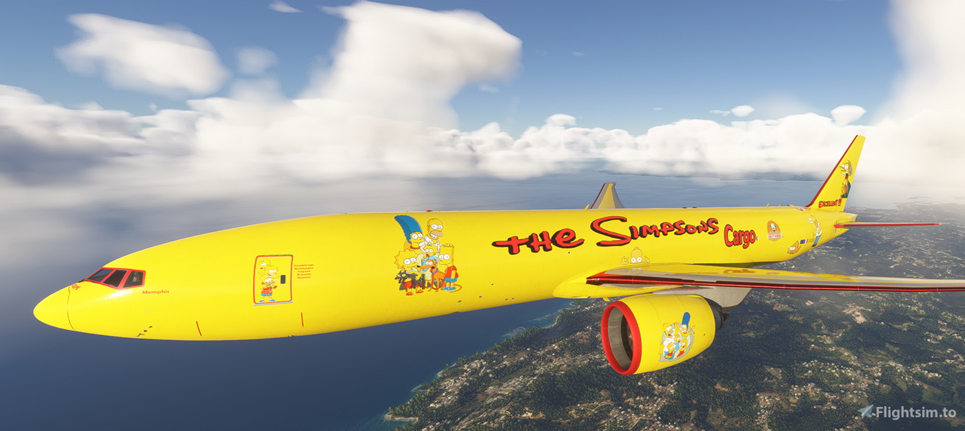 Boeing 777F The Simpsons のために Microsoft Flight Simulator | MSFS