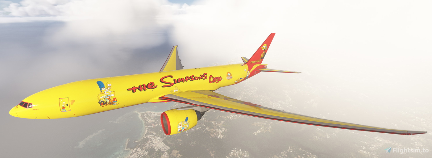 Boeing 777F The Simpsons のために Microsoft Flight Simulator | MSFS