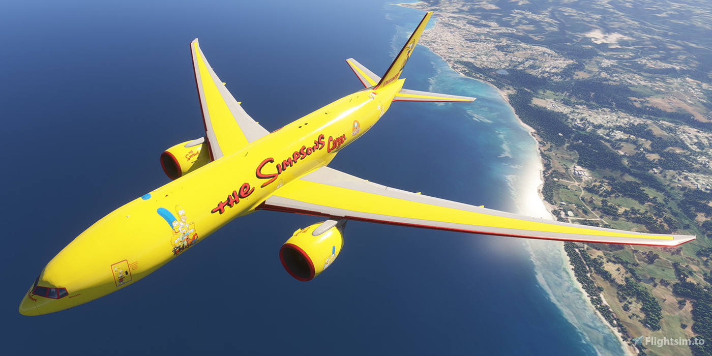 Boeing 777F The Simpsons for Microsoft Flight Simulator | MSFS