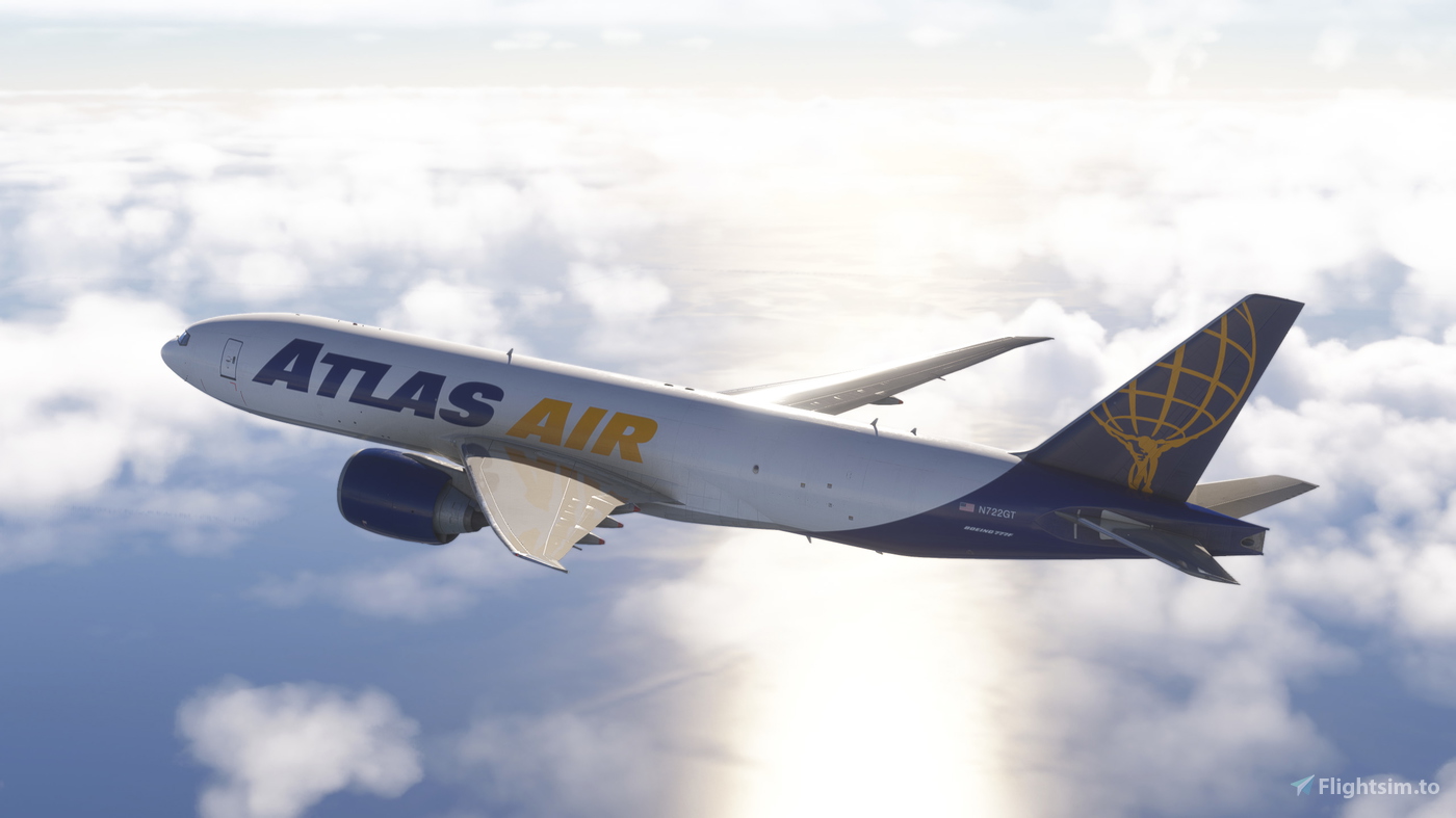 Boeing 77F Atlas Air (N722GT) para Microsoft Flight Simulator | MSFS
