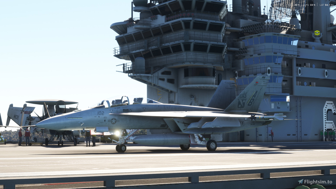 Boeing F/A-18F Super Hornet VFA 11 102 对于 Microsoft Flight Simulator | MSFS