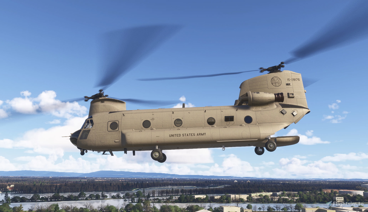 Flightsim.to - Activities - Release - Boeing-Vertol CH-47F Chinook US Army (Woodland Desert Sage)