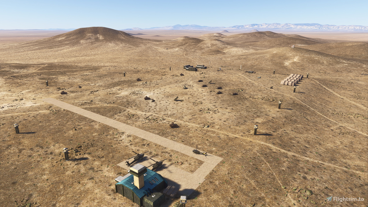 Bombing range near Edwards AFB, EDW test range のために Microsoft Flight ...