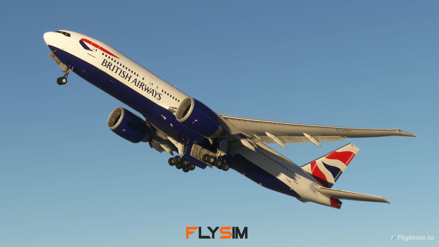 British Airways | G-VIIU (Fictional) | PMDG Boeing 777-200LR のために Microsoft Flight Simulator | MSFS