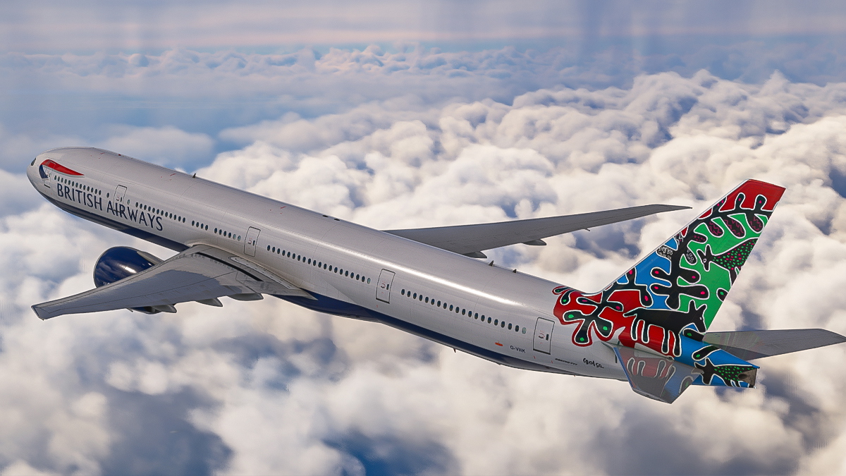 British Airways "Animals and Trees" Retro 2002 | G-VIIK | PMDG B773ER ...
