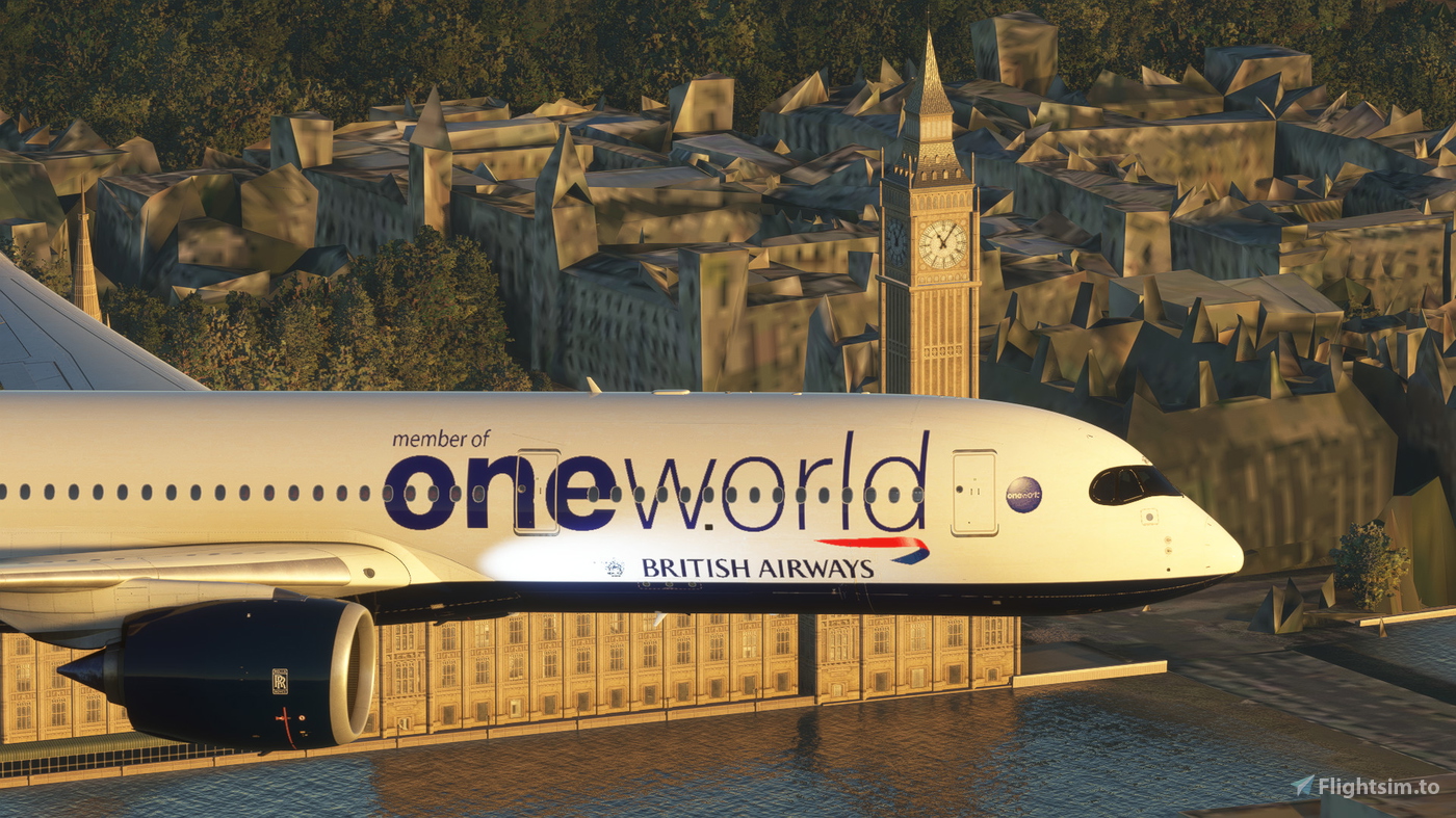 British Airways G-XWBA One World (FICTIONAL) A350-900 for Microsoft Flight Simulator | MSFS