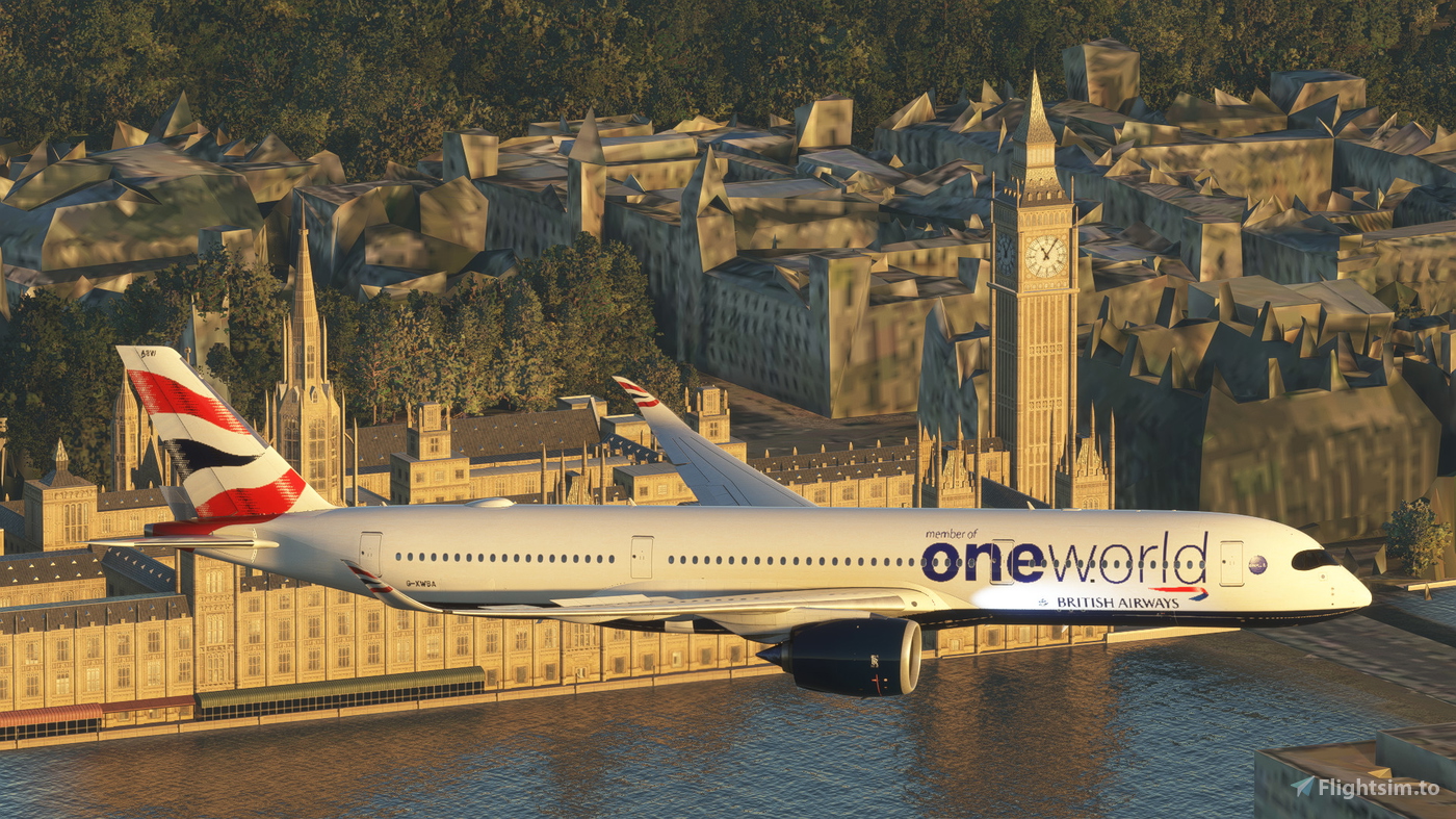 British Airways G-XWBA One World (FICTIONAL) A350-900 对于 Microsoft Flight Simulator | MSFS