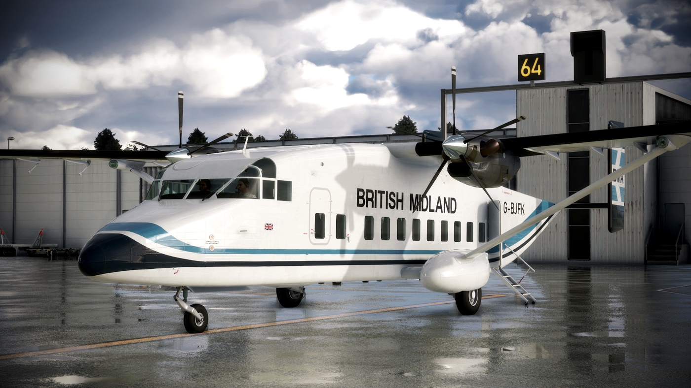 British Midland (G-BJFK) Retro Livery | BlackBox Shorts 330 | Into the ...