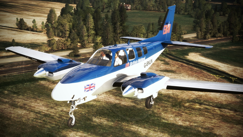 British Midland (G-BNUN) Diamond Livery | Black Square + Asobo Baron 58 | Into the Blue ...