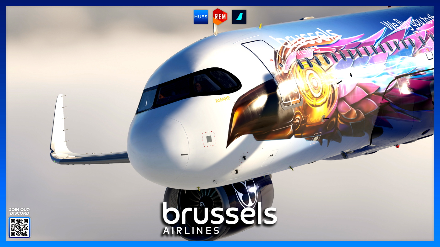 Threads - Brussels Airlines OO-SBB "Amare" | FlyByWire A32NX | 8K & 4K ...