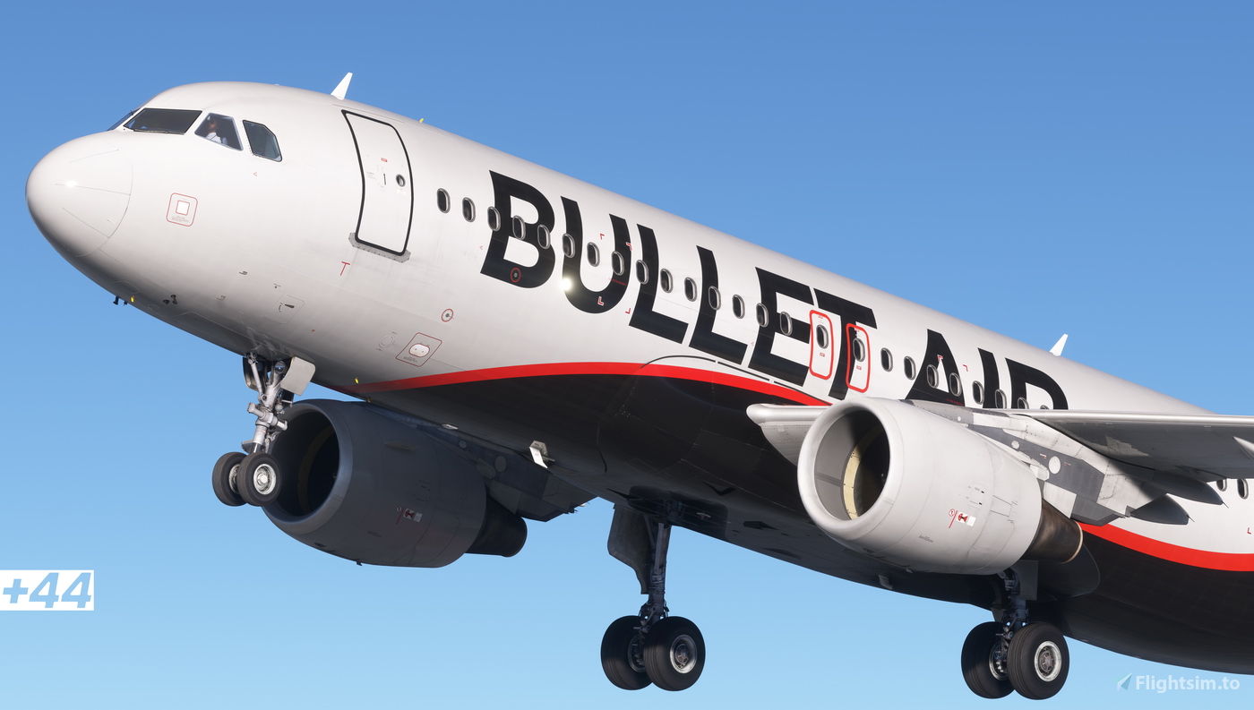 Bullet Air (N447BA) Fenix A320 - 8K for Microsoft Flight Simulator | MSFS