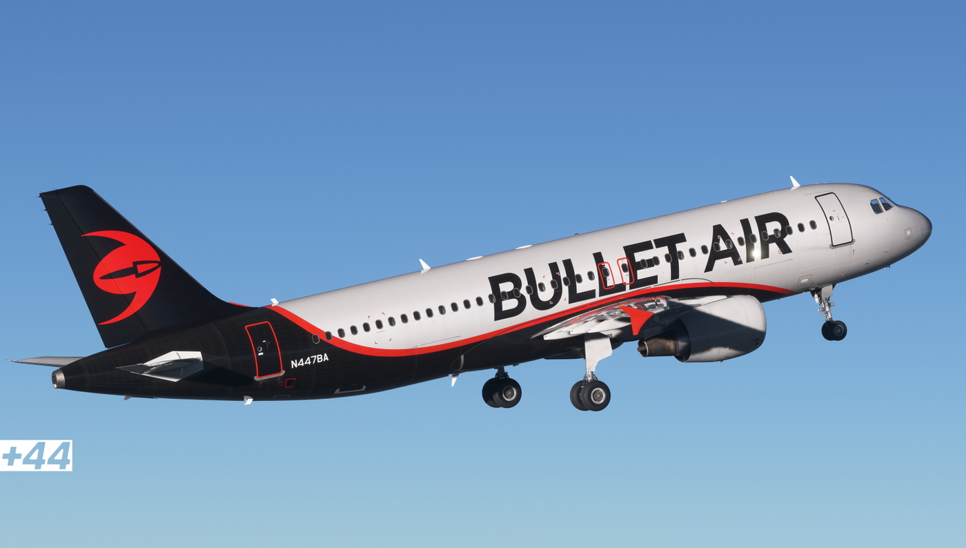 Bullet Air (N447BA) Fenix A320 - 8K for Microsoft Flight Simulator | MSFS