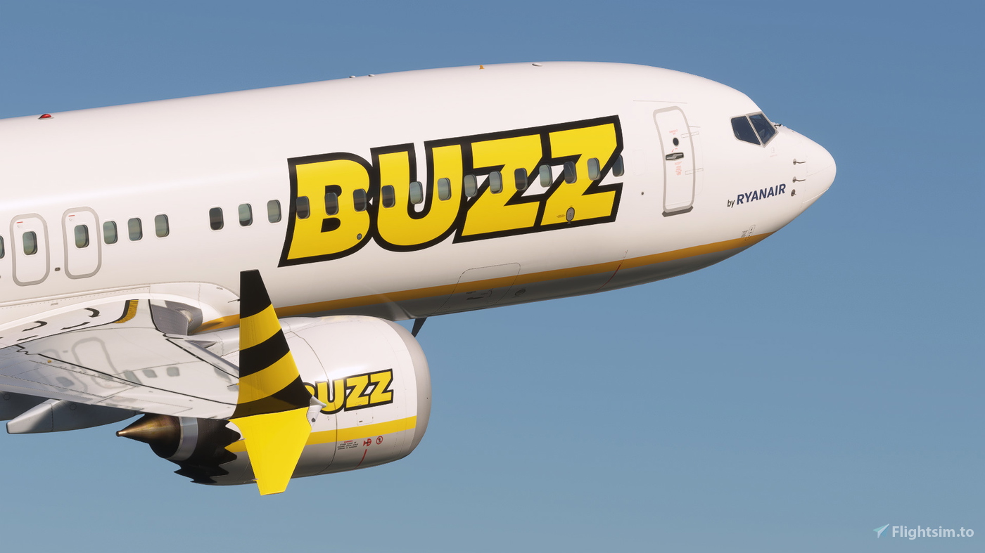 Buzz (Pack 1) w/Cabin - iFly 737 MAX8 for Microsoft Flight Simulator | MSFS