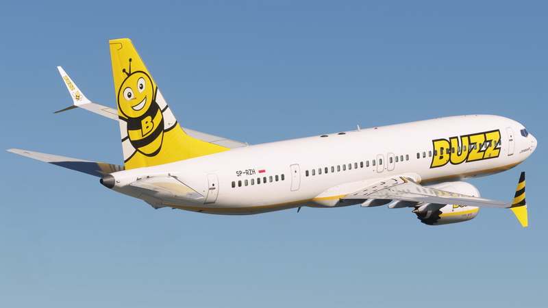 Buzz (Pack 1) w/Cabin - iFly 737 MAX8 for Microsoft Flight Simulator | MSFS