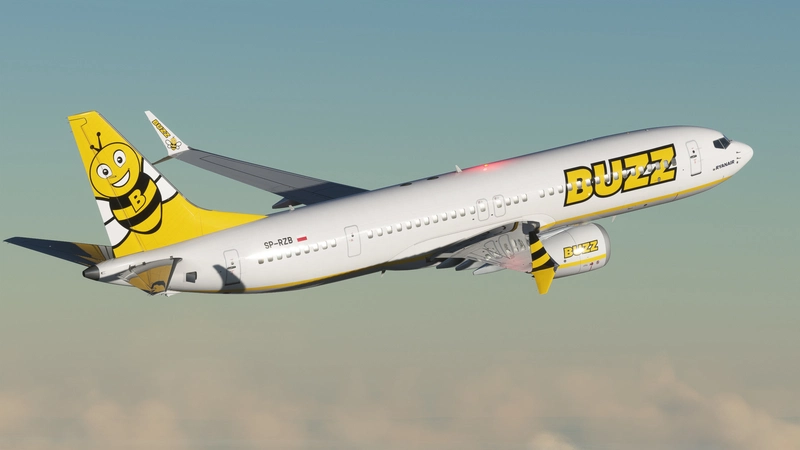 BUZZ [Package 1] w/Cabin IFly B737 MAX 8 for Microsoft Flight Simulator ...