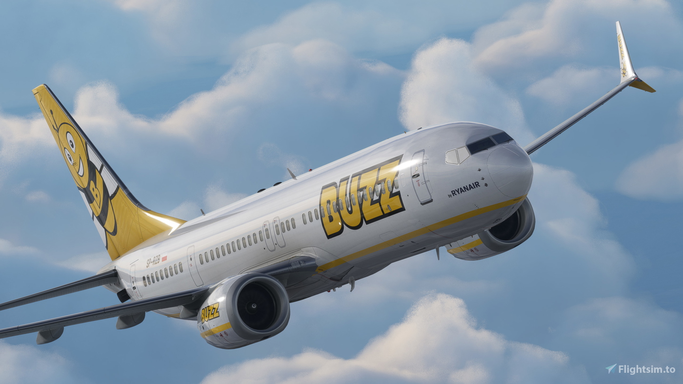 BUZZ [Package 1] w/Cabin IFly B737 MAX 8 for Microsoft Flight Simulator ...