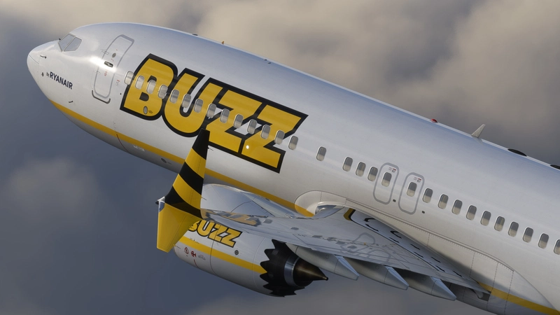 BUZZ [Package 1] w/Cabin IFly B737 MAX 8 for Microsoft Flight Simulator ...