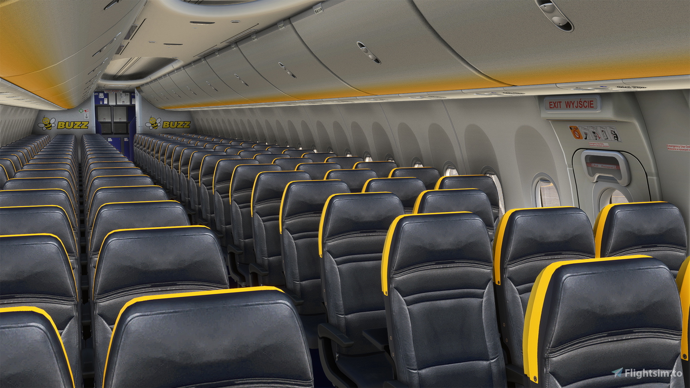 BUZZ [Package 1] w/Cabin IFly B737 MAX 8 for Microsoft Flight Simulator ...