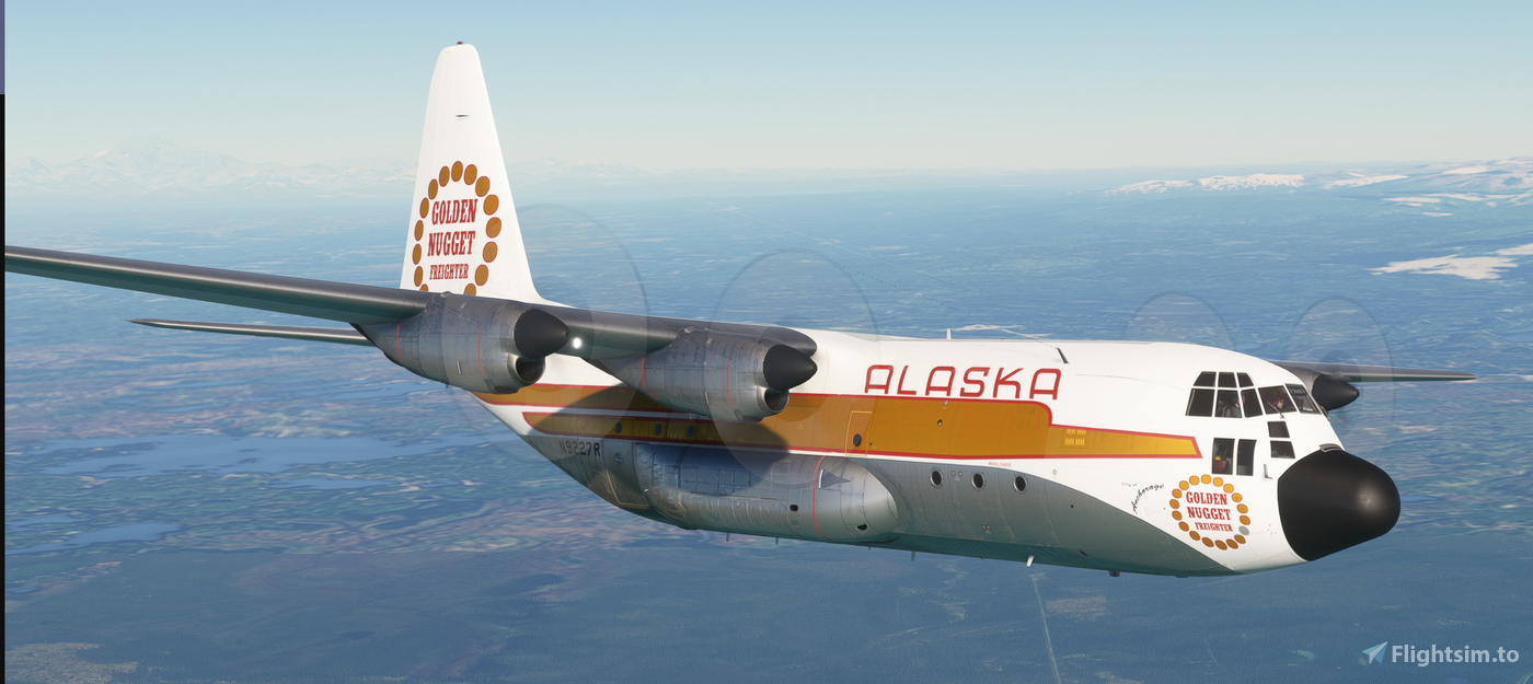 C-130 Alaska Airlines Golden Nugget Freighter para Microsoft Flight ...