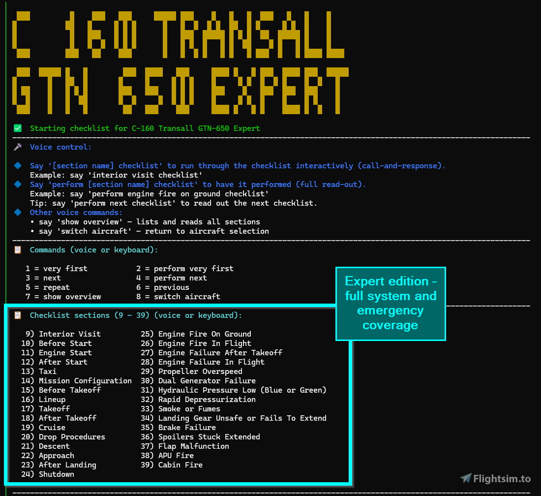 C-160 Transall Checklist Bundle - Checklist Bundle for Checklist Reader ...