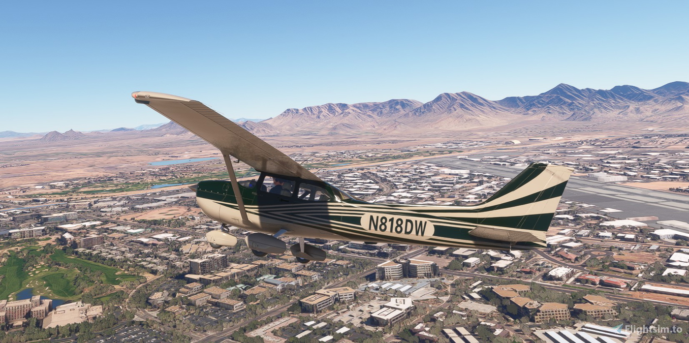 C172 G1000 DEW Stripe Green for Microsoft Flight Simulator | MSFS