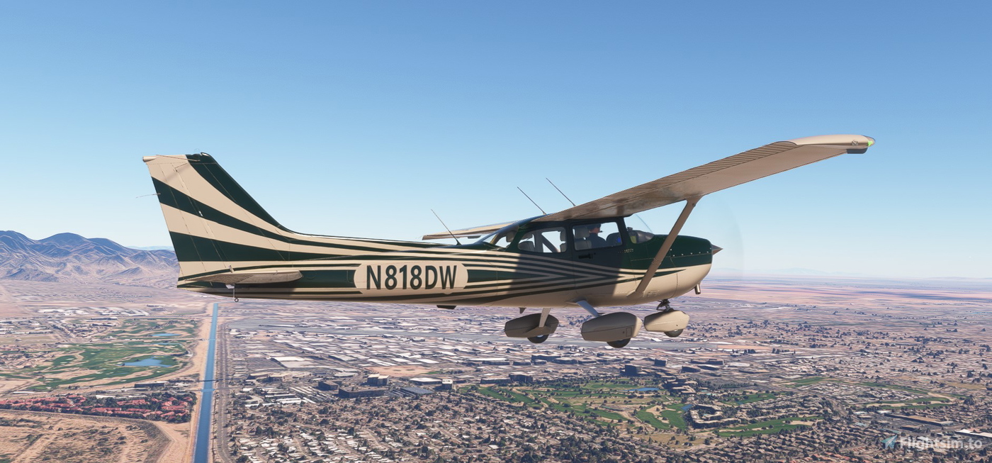 C172 G1000 DEW Stripe Green for Microsoft Flight Simulator | MSFS