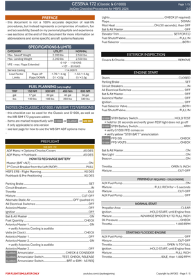 EMB E-Jet 170/175 - Checklist & Procedures for Microsoft Flight ...