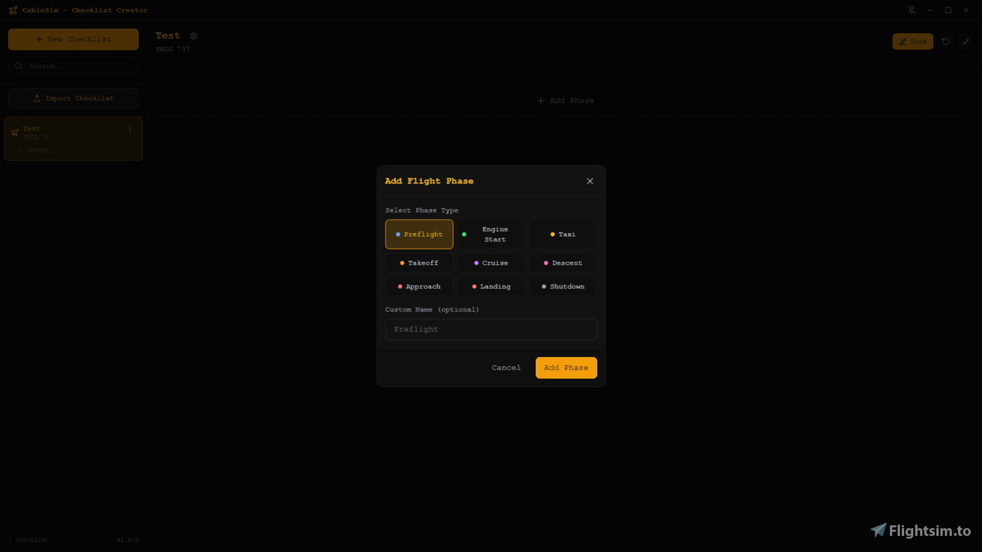 CabinSim - Checklist Creator per Microsoft Flight Simulator | MSFS