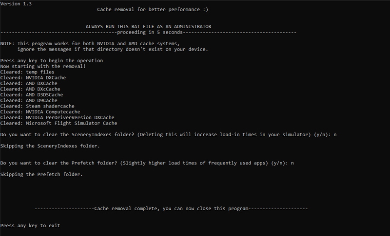 Cache cleanup for MSFS 2020 (NVIDIA and AMD systems, Steam and Store ...