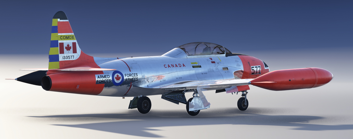 Canadair CT-133, MSFS2024, 133577 of VU 33, CFB Comox, British Columbia ...