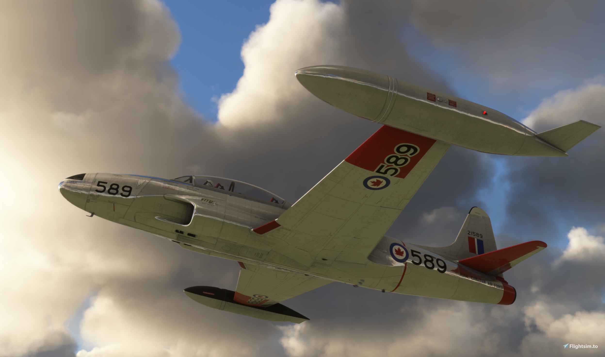 Canadair T-33 Mk.3, MSFS2024, 21589 of No. 1 Air Division, RCAF - MSFS ...