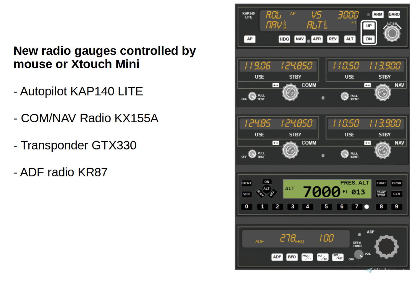 Cessna 152 / 172 Template and Gauge for Behringer XTouch Mini and Axis ...